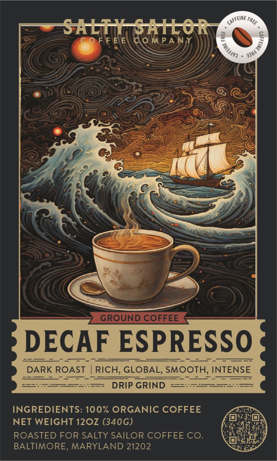 Decaf Espresso | Salty Sailor Coffee Company